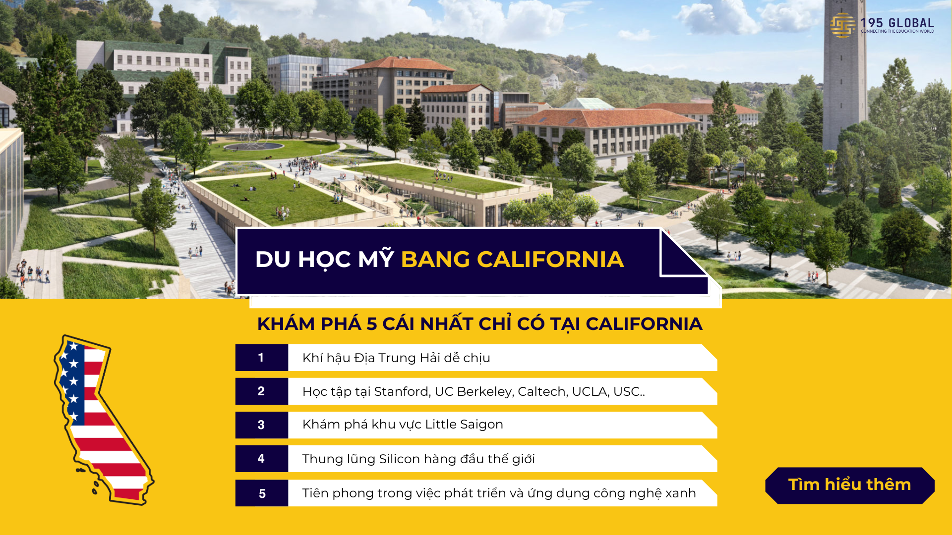 Cẩm nang chi tiết du học Mỹ bang California