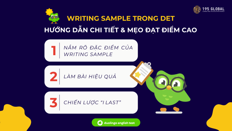 Writing Sample trong DET: Hướng dẫn chi tiết & Mẹo đạt điểm cao